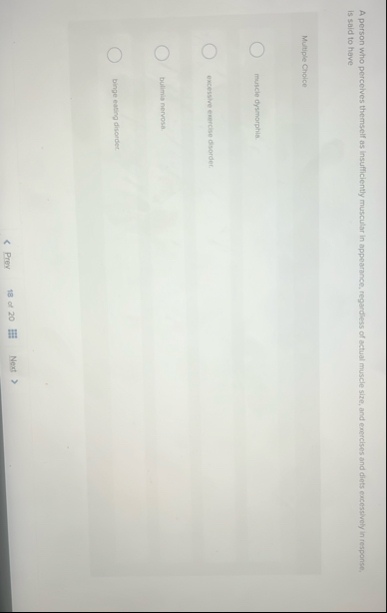 Solved A person who percelves themself as insufficiently | Chegg.com