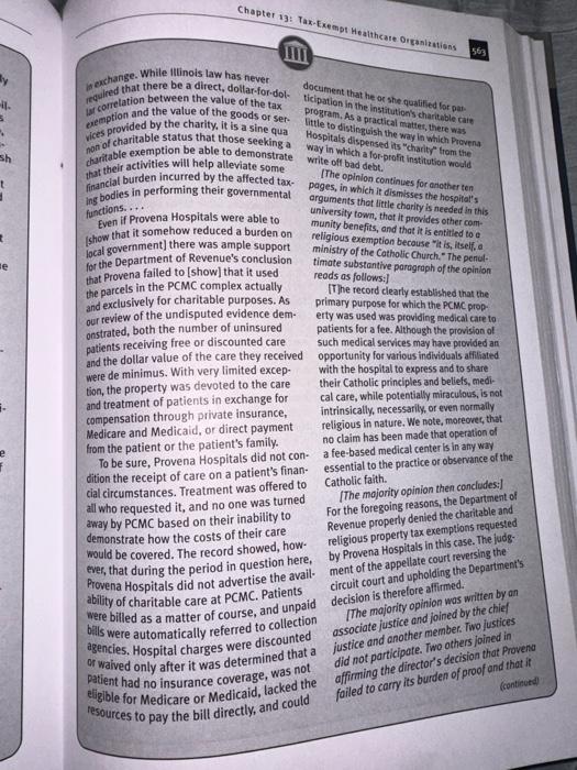 Provena Covenant Medical Center v. Department of | Chegg.com