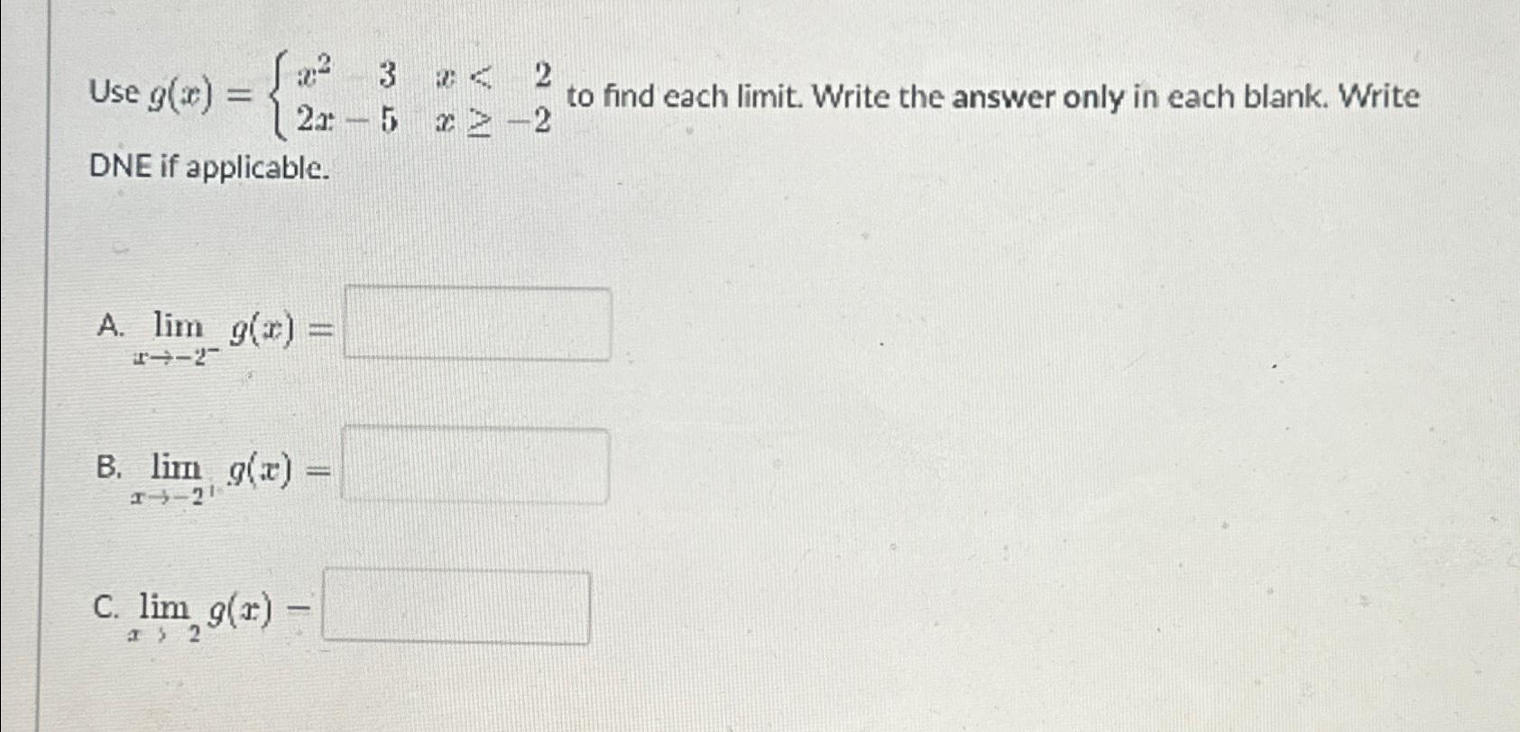 Solved Use g(x)={x2-3,x