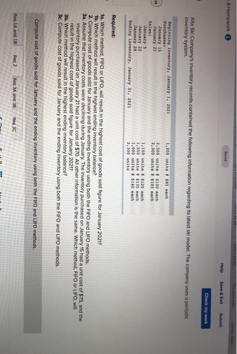 Solved 8 Homework Help Save & Exit Submit Check my work Alta | Chegg.com