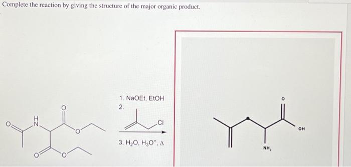 Solved Complete the reaction by giving the structure of the | Chegg.com