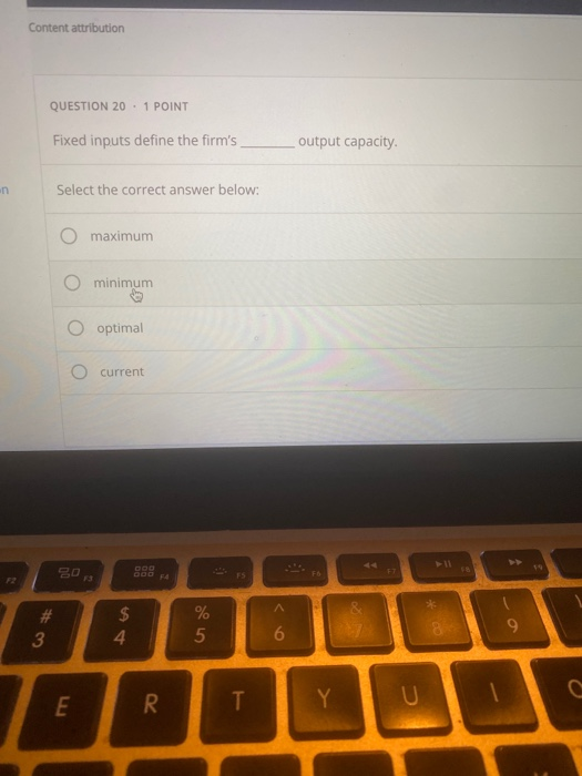 Solved Content attribution QUESTION 20 . 1 POINT Fixed | Chegg.com Solved Content attribution QUESTION 20 . 1 POINT Fixed | Chegg.com