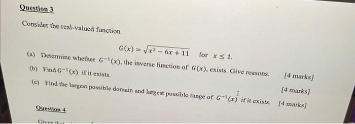 Solved Let f and g be real-valued functions defined by | Chegg.com