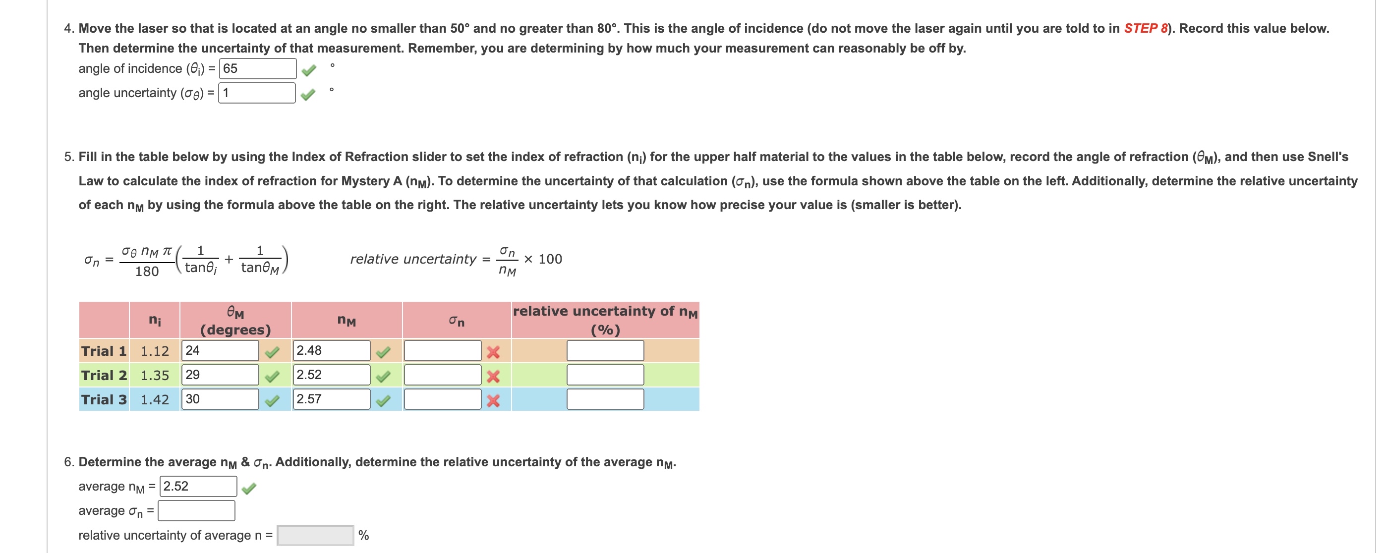 Then determine the uncertainty of that measurement. | Chegg.com