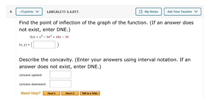 Solved 4. -13 points LARCALC11 3.4.017. My Notes Ask Your | Chegg.com Solved 4. -13 points LARCALC11 3.4.017. My Notes Ask Your | Chegg.com