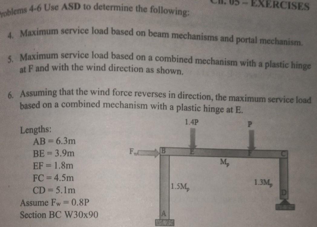 Solved XERCISES roblems 4-6 Use ASD to determine the | Chegg.com Solved XERCISES roblems 4-6 Use ASD to determine the | Chegg.com