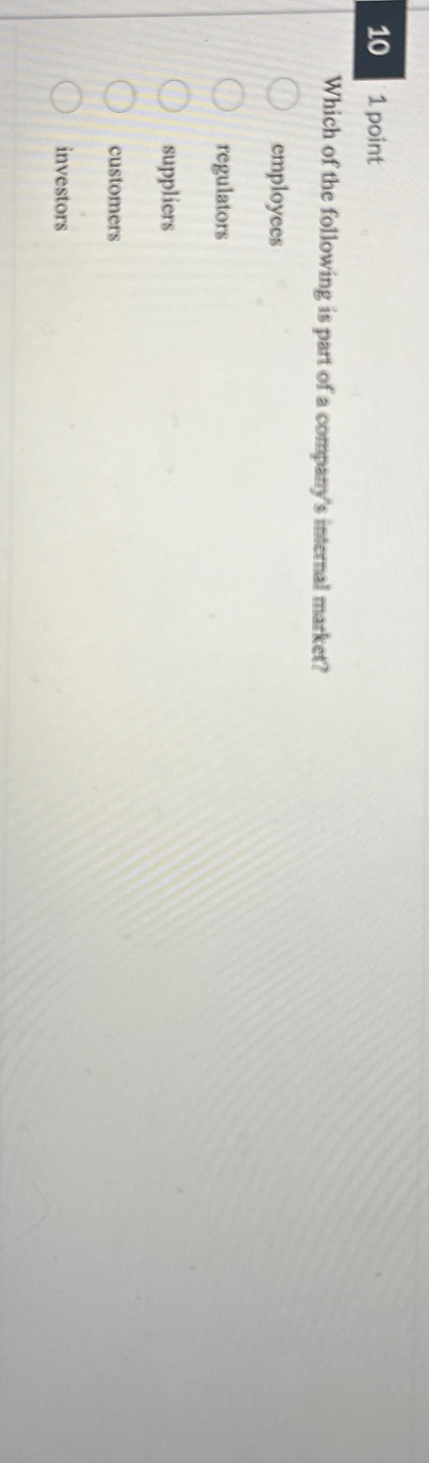 Solved 101 ﻿pointWhich of the following is part of a | Chegg.com