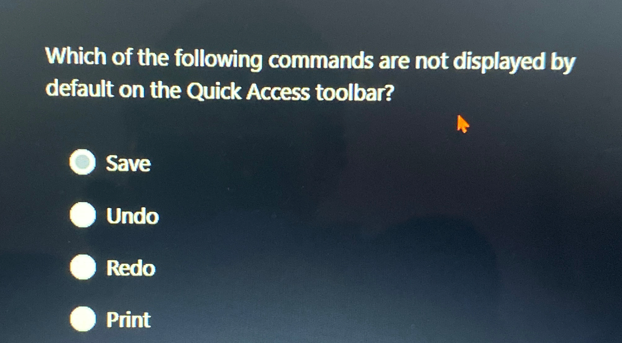Solved Which of the following commands are not displayed by | Chegg.com