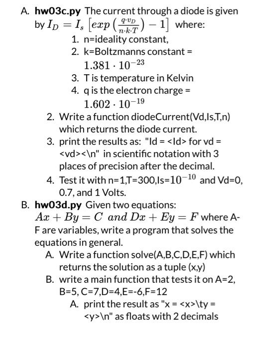 Solved Write Python programs that perform the following | Chegg.com