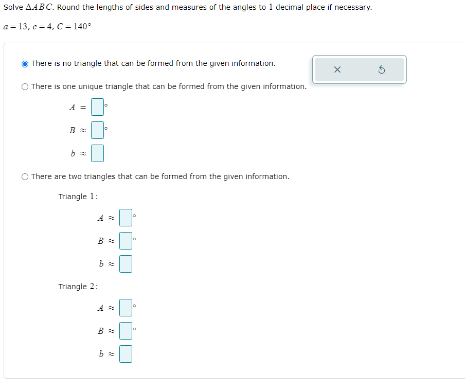 Solved Solve ????ABC. ﻿Round the lengths of sides and | Chegg.com
