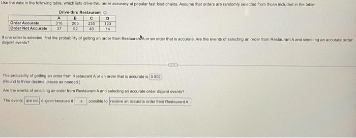 Solved diejom exeris? The probatility of getting an order | Chegg.com