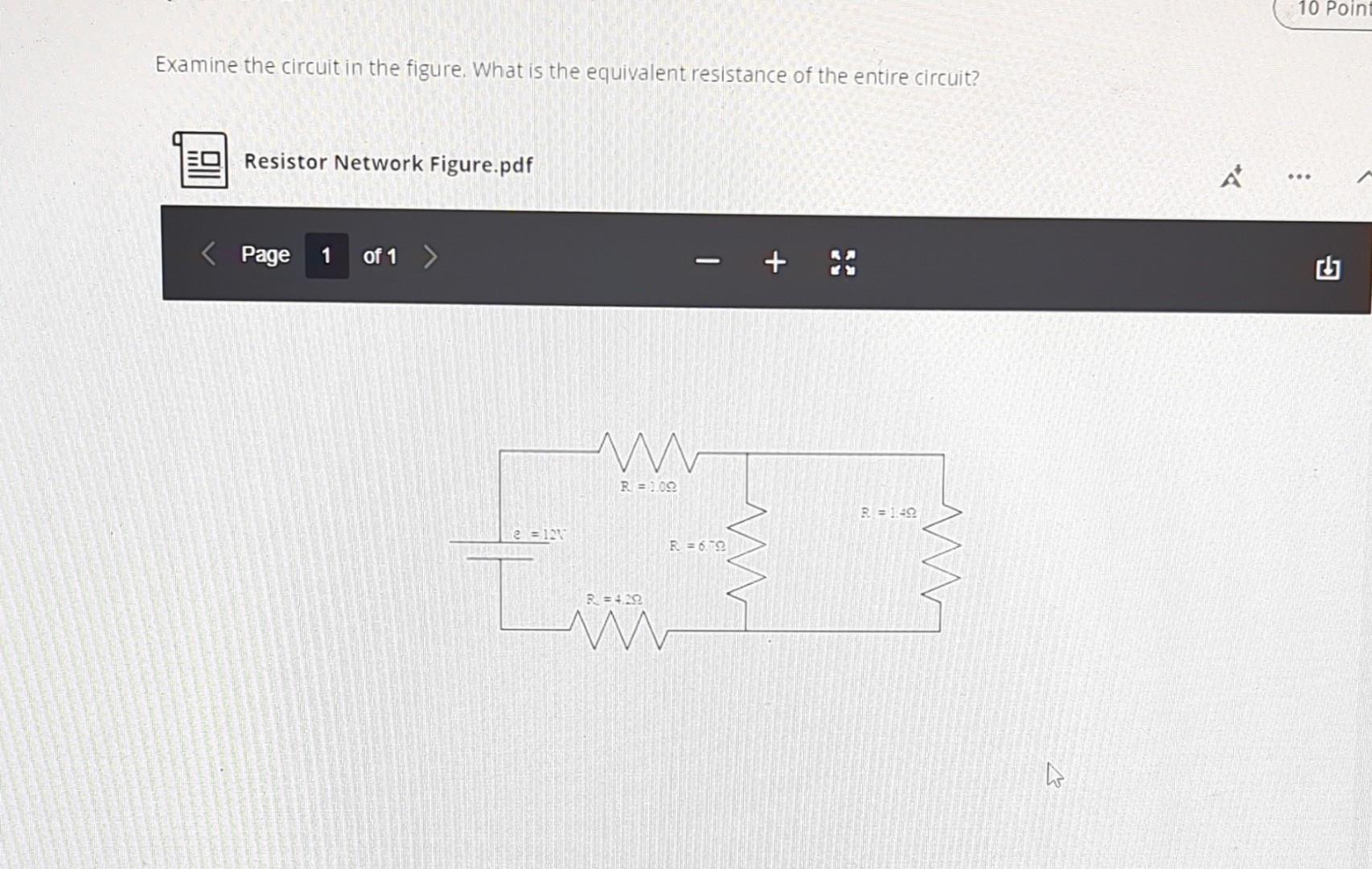 Solved Resistor Network Figure.pdf Examine the circuit in | Chegg.com