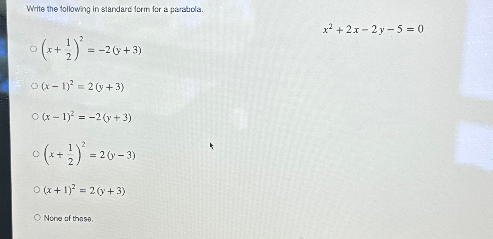Solved Write the following in standard form for a | Chegg.com