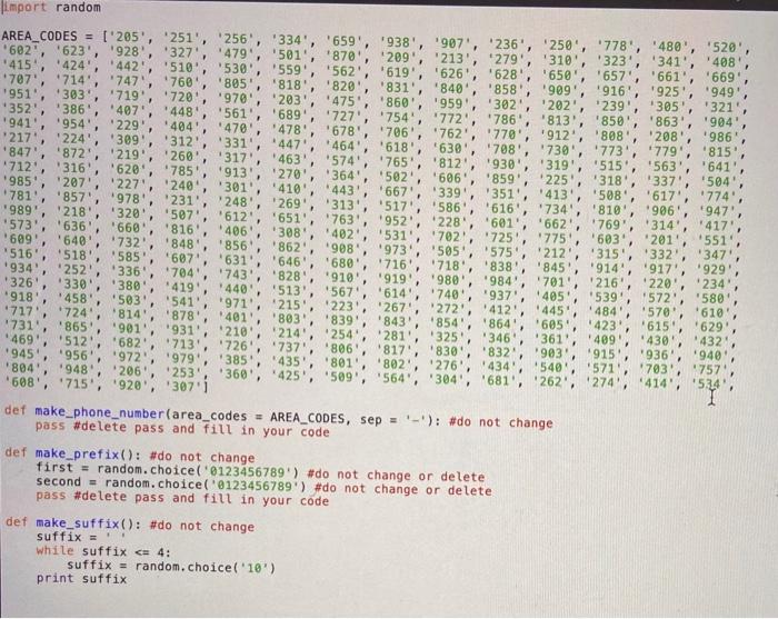 Solved Write a function called make_prefix that takes no | Chegg.com