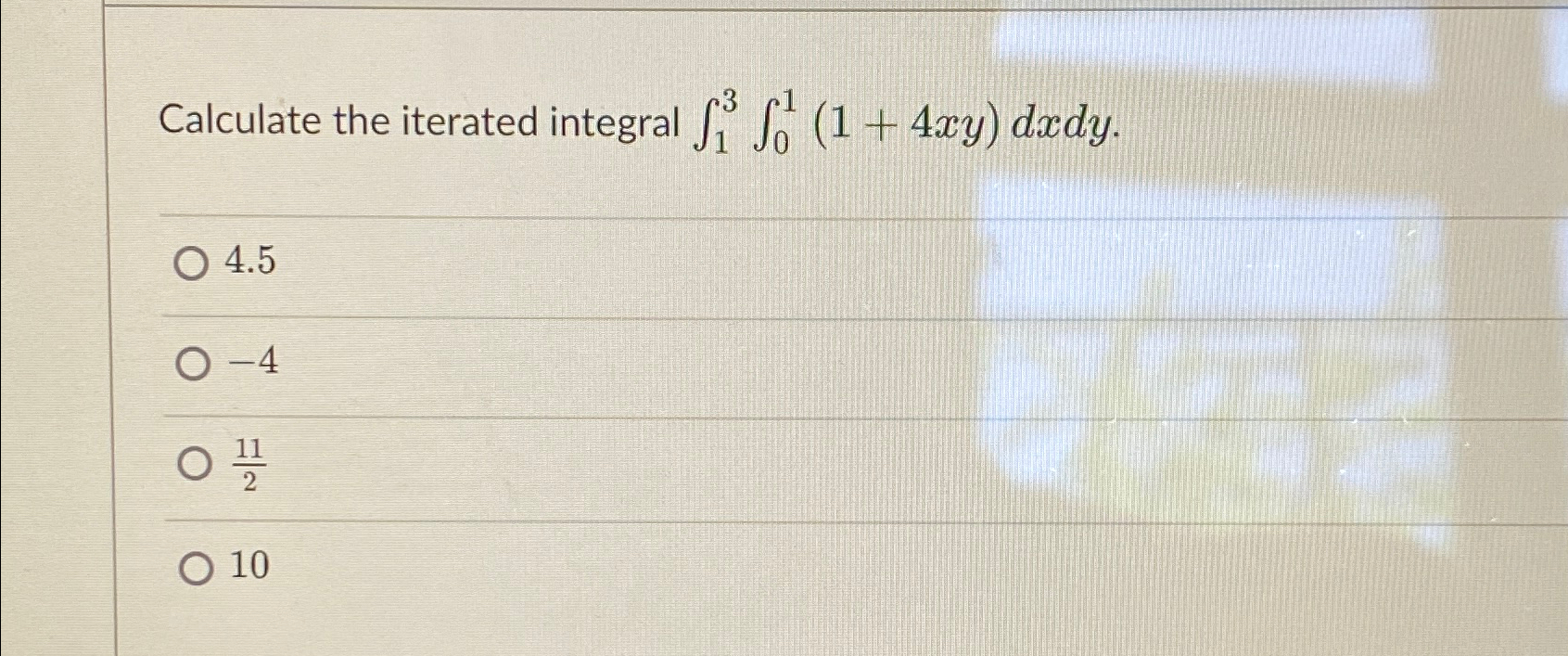 Solved Calculate the iterated integral | Chegg.com