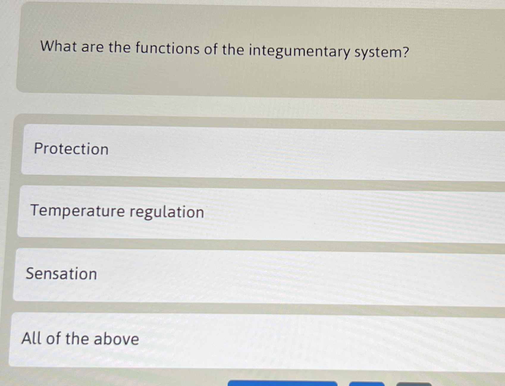 Solved What are the functions of the integumentary | Chegg.com
