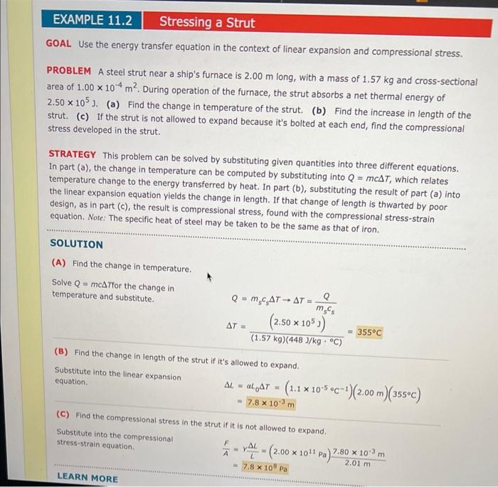 Solved GOAL Use the energy transfer equation in the context | Chegg.com