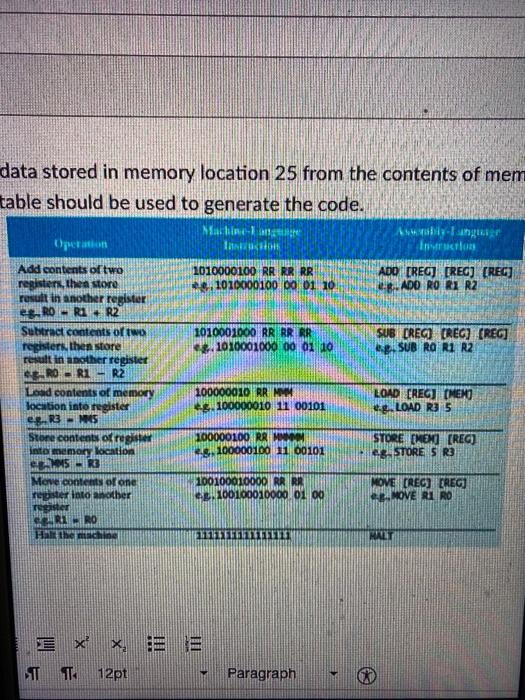 Solved write an assembly language program to subtract the | Chegg.com