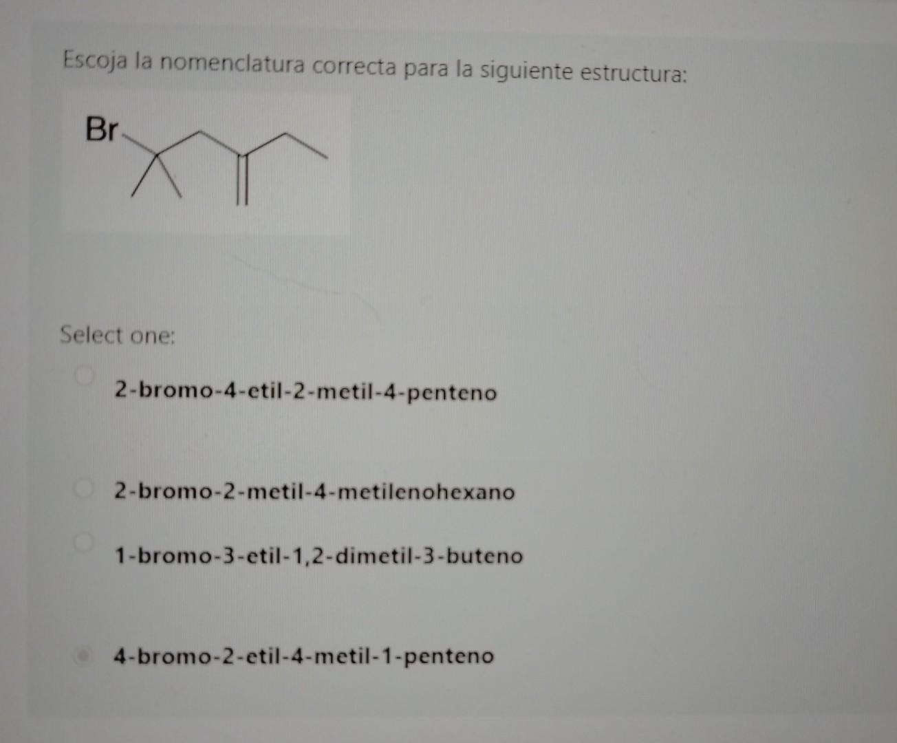 Solved Choose the correct nomenclature for the following | Chegg.com