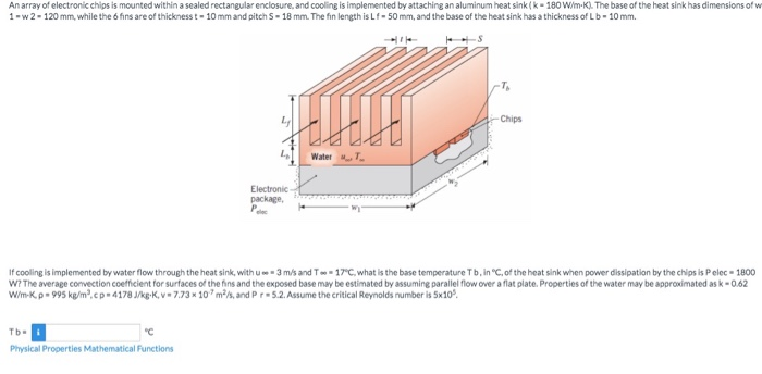 Solved An array of electronic chips is mounted within a | Chegg.com