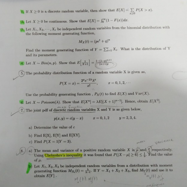 Solved IfX0 is a discrete random variable, then show that | Chegg.com