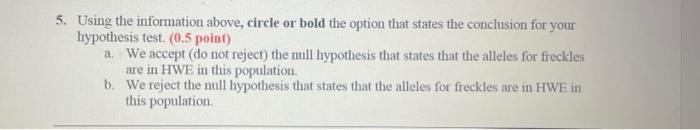 Solved For this assignment, we observe the trait of face | Chegg.com