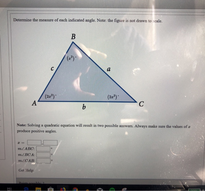 Solved Determine The Measure Of Each Indicated Angle Note