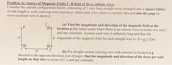 Solved Problem 3a: Source of Magnetic Fields I-B-field of | Chegg.com