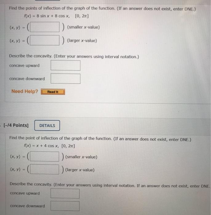 Solved Find the points of inflection of the graph of the | Chegg.com