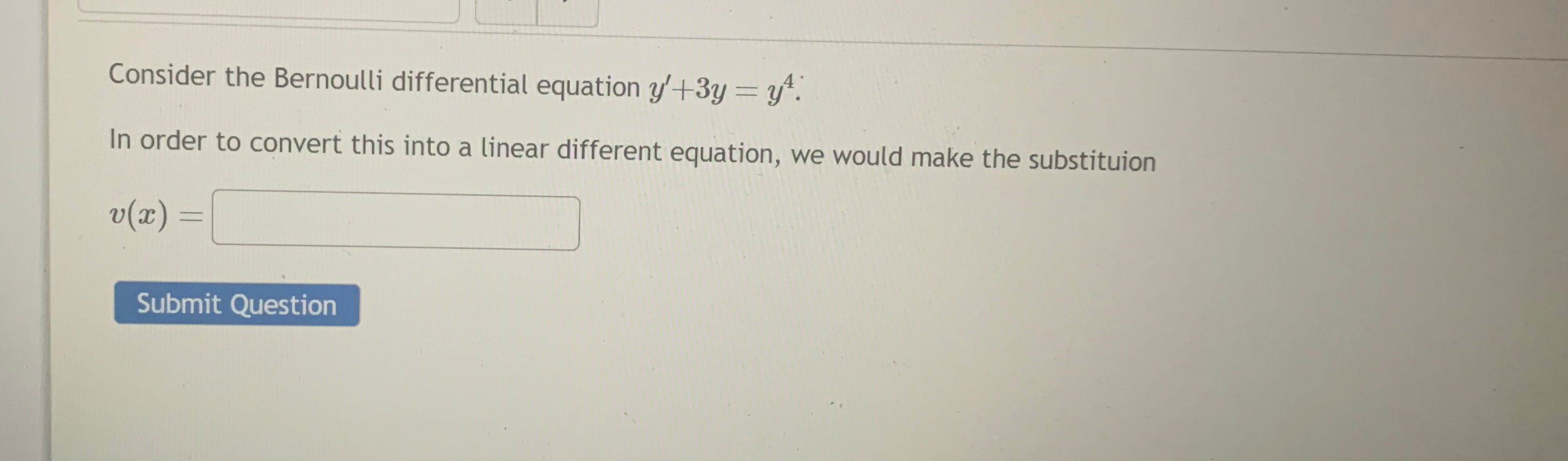 Solved Consider the Bernoulli differential equation | Chegg.com