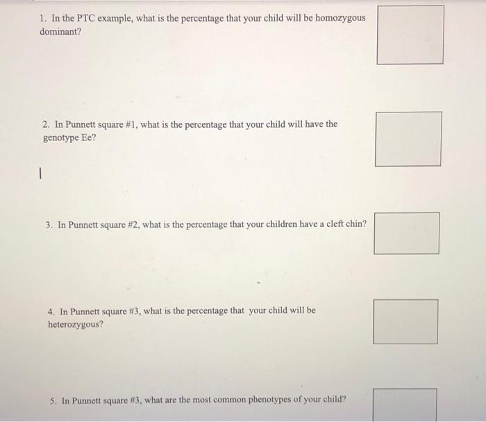 Solved Exercise B Mendel's Law of Segregation Complete the | Chegg.com