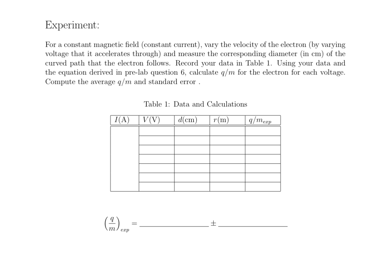Solved For a constant magnetic field (constant current), | Chegg.com