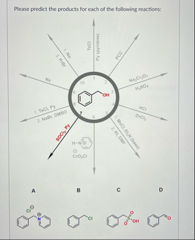 Solved Please predict the products for each of the following | Chegg.com