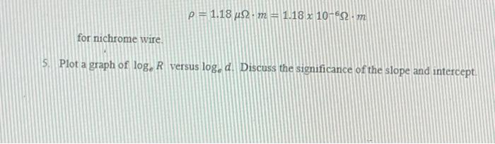 Solved Experiment 10: Resistivity of Nichrome Wire OBJECT: | Chegg.com