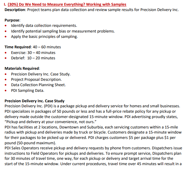 Solved Precision Delivery Inc. Case Study Precision Delivery | Chegg.com