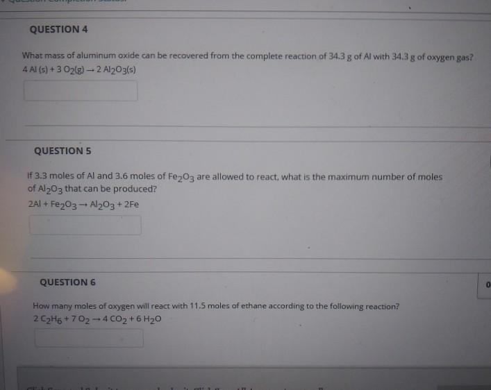 Solved QUESTION 4 What mass of aluminum oxide can be | Chegg.com