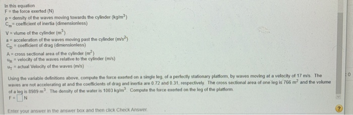 Solved The Morrison equation, given below, is used to | Chegg.com