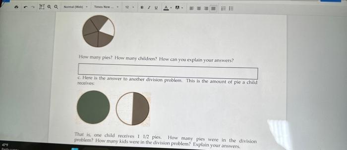 Solved How many pies? How many children? How can you explain | Chegg.com