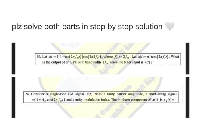 Solved plz solve both parts in step by step solution 19. Let | Chegg.com