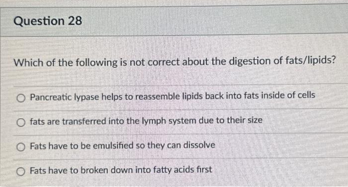 Solved Question 28 Which of the following is not correct | Chegg.com