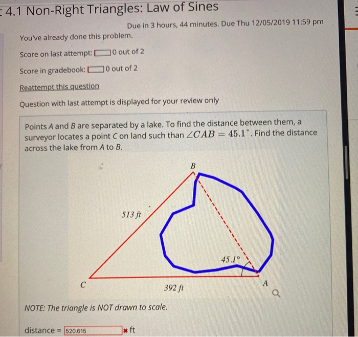 Solved 4.1 Non-Right Triangles: Law of Sines Due in 3 hours, | Chegg.com