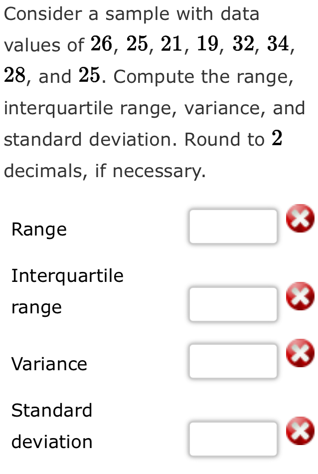 Consider a sample with datavalues of | Chegg.com