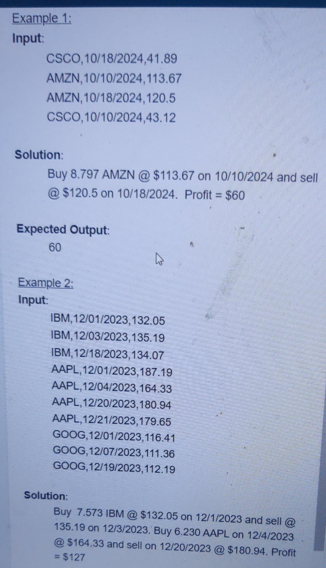 Solved Problem Statement: Given an unordered list of future | Chegg.com