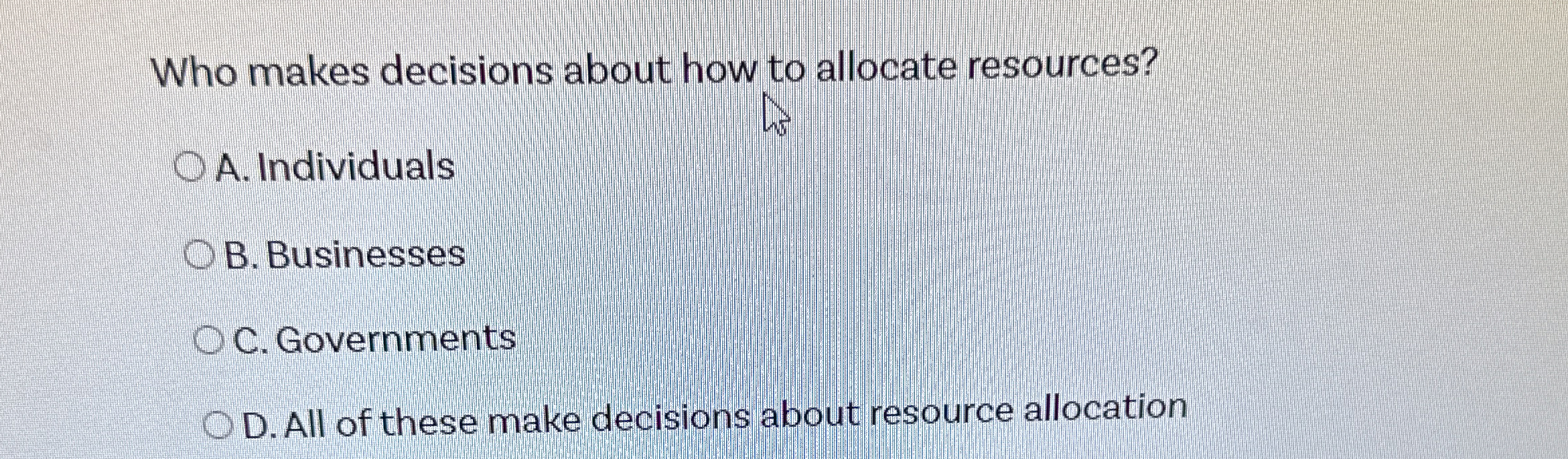 Solved Who makes decisions about how to allocate | Chegg.com