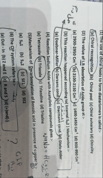 Solved (1) ﻿The use of chiral hosts to form diasteriomers is | Chegg.com