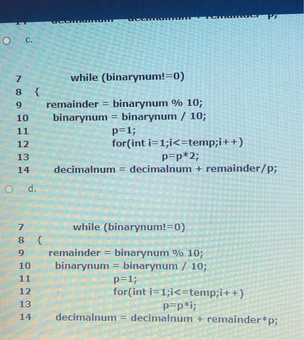 Solved (Printing the Decimal Equivalent of a Binary Number) | Chegg.com