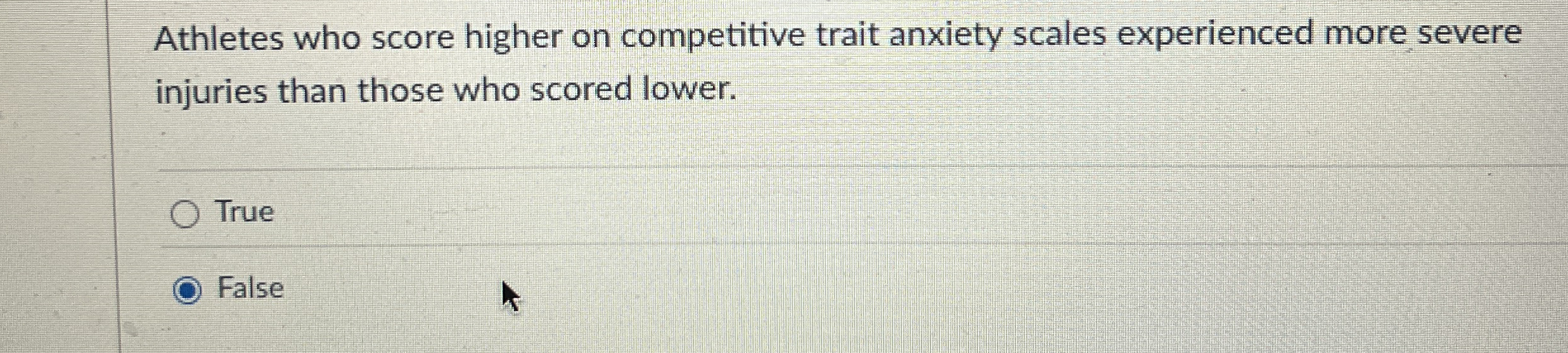 Solved Athletes who score higher on competitive trait | Chegg.com