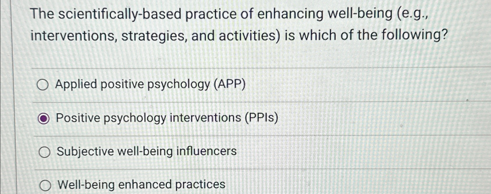 Solved The scientifically-based practice of enhancing | Chegg.com