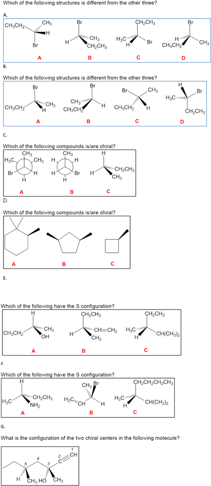 Solved Which of the following structures is different from | Chegg.com