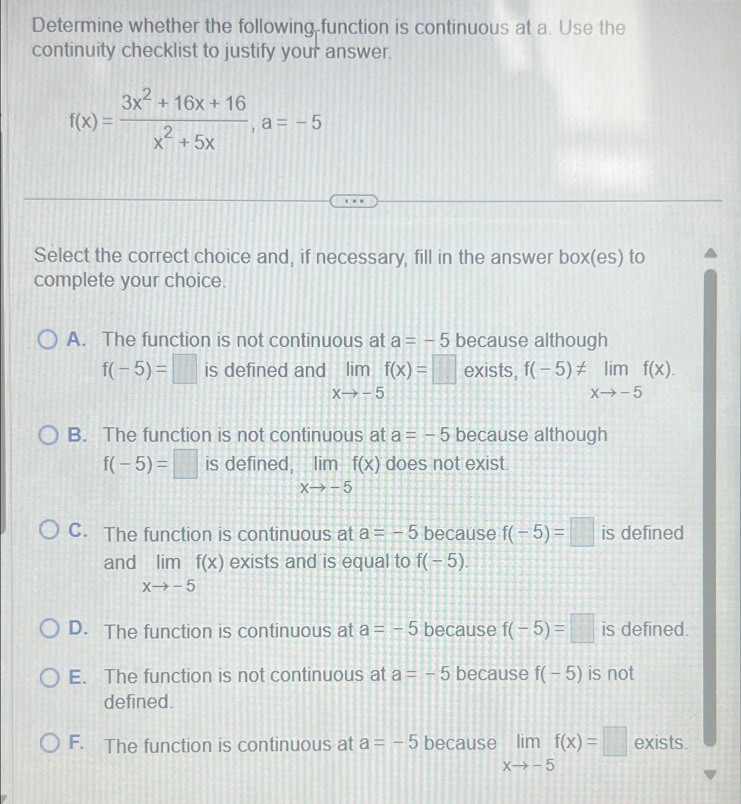Solved Determine whether the following function is | Chegg.com